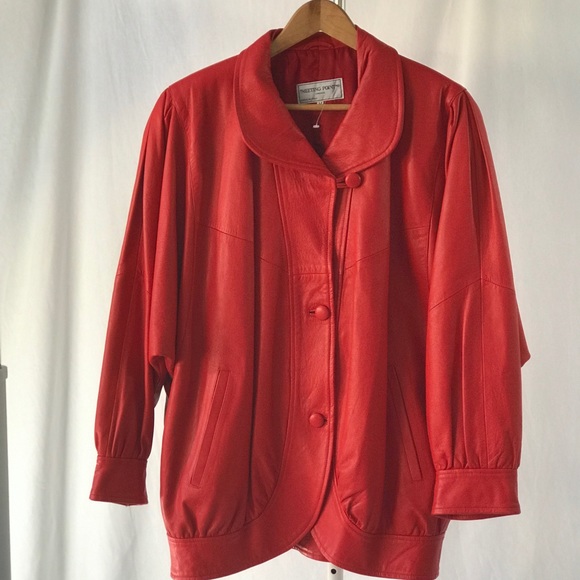 Vintage | Jackets & Coats | Copy Italian Leather Dolman Sleeve Jacket ...